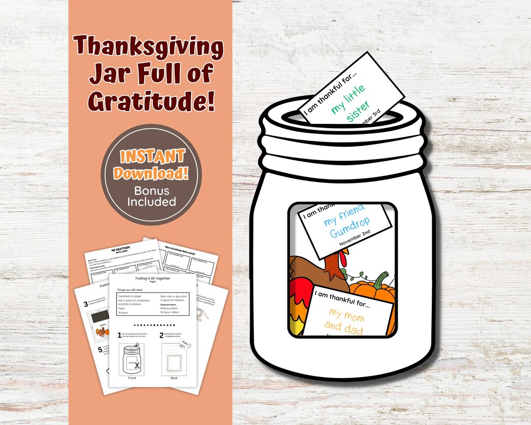 Thanksgiving Kids Advent Calendar Kit, Gratitude Activity for Kids ...