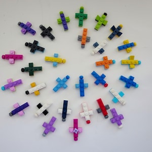 Red Cross Made With LEGO® Bricks Building Blocks Cross Pendant With ...