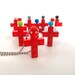 Red Cross Made With LEGO® Bricks Building Blocks Cross Pendant With ...