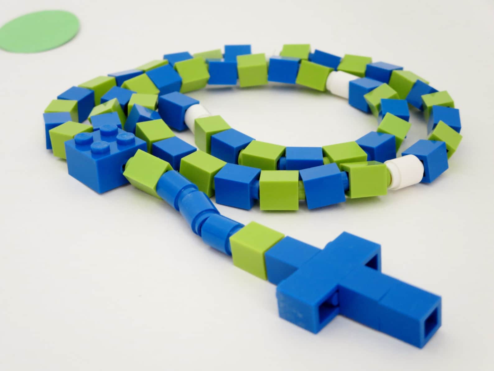 Rosary Made With Lego Bricks - Blue and Lime Green Boy First Communion ...