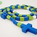 Rosary Made With Lego Bricks Blue and Lime Green Boy First Communion ...