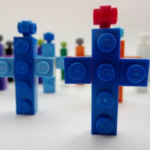 Red Cross Made With LEGO® Bricks Building Blocks Cross Pendant With ...