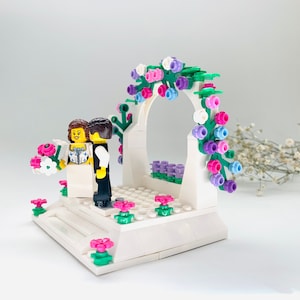 Outdoor Wedding Cake Topper - Lego Minifigure Garden Wedding Cake ...