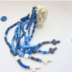 Catholic Rosary First Communion, Baptism, Graduation Gift - Blue and ...