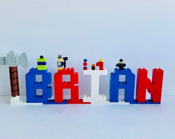 Kids Name Sign Kids Room Decor Made of Lego® Elements | Etsy
