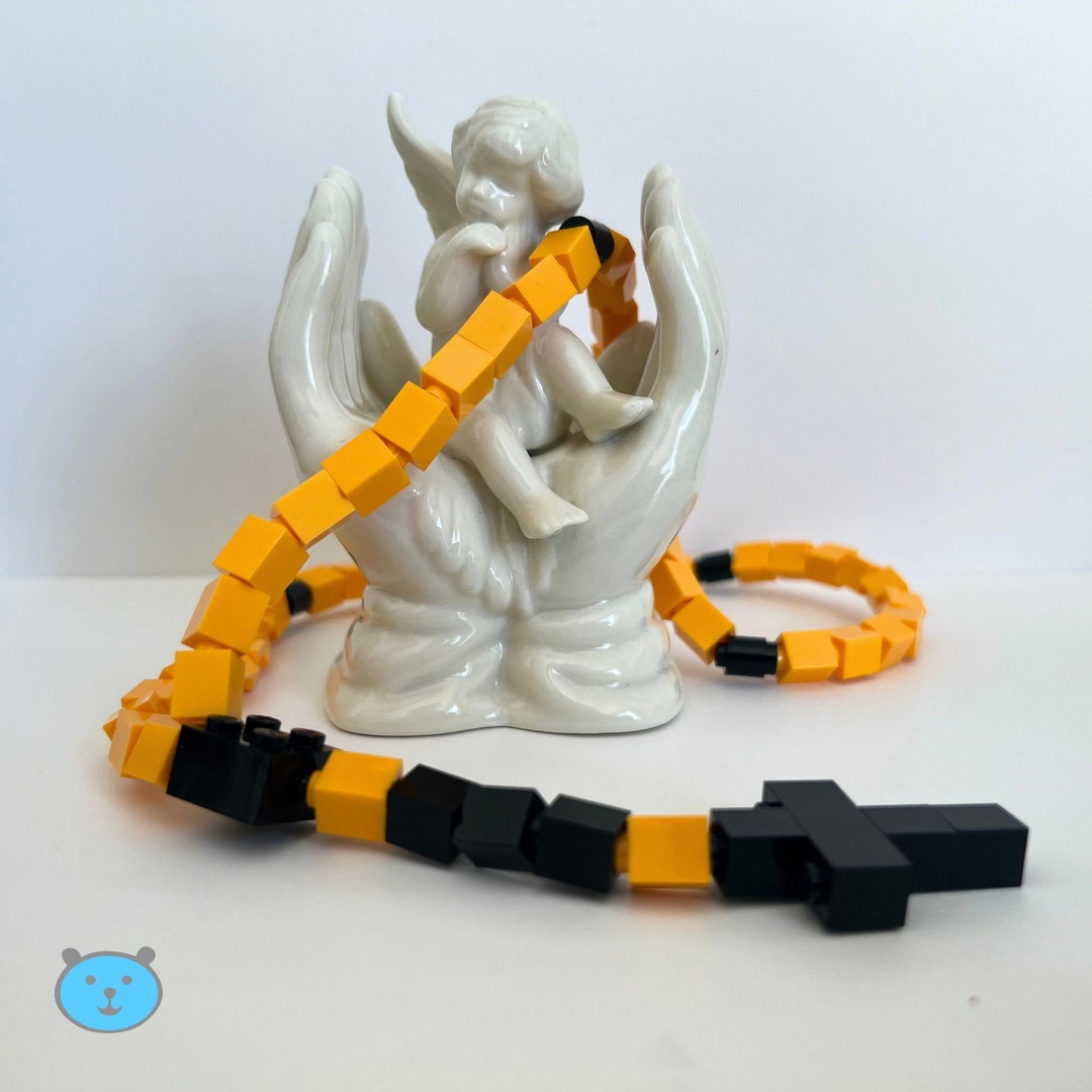 Rosary Made of Lego® Bricks Dark Yellow and Black Building Blocks ...