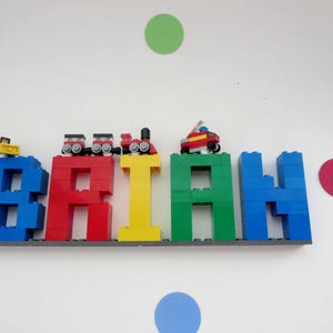 Kids Name Sign - Kids Room Decor Made of Lego® Elements - Bricks Name ...