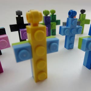 Red Cross Made With LEGO® Bricks Building Blocks Cross Pendant With ...