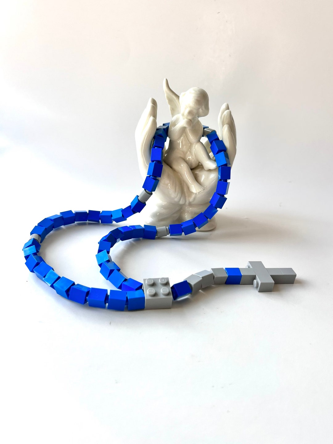 Kids Catholic Rosary Made With Lego Bricks Blue, Light Blue and Light ...