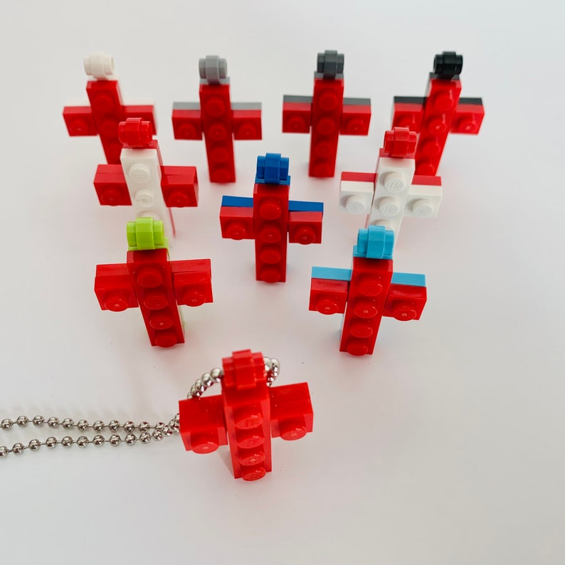 Red Cross Made With LEGO® Bricks Building Blocks Cross | Etsy