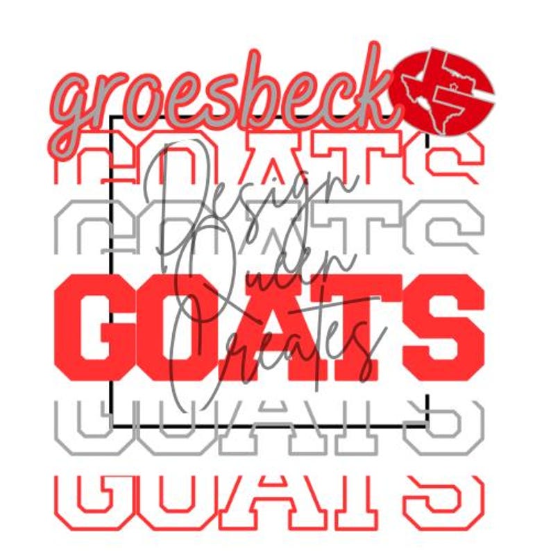 Groesbeck Goats Digital PNG, School Spirit PNG, Goats Png, Digital Png ...