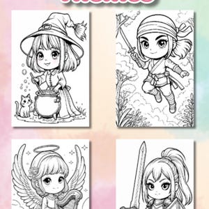 10 Cute Chibi Anime Coloring Pages – Kawaii Angels, Pajama Bunnies ...