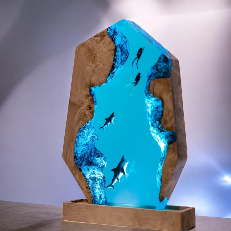 Resin Lamp - Etsy