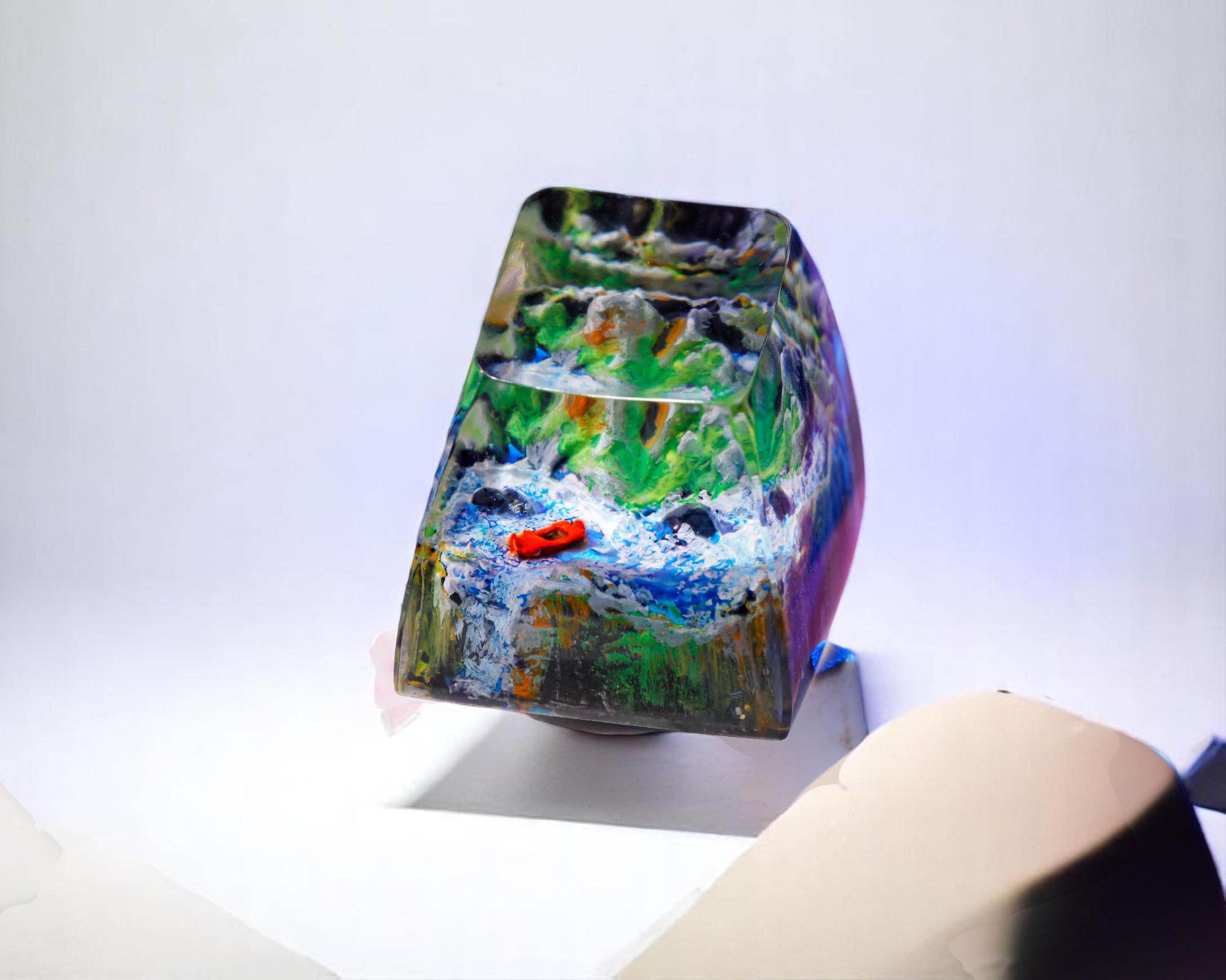 Artisan Keycap Sea Boat, Beach Custom Resin Keycaps, ESC Keycap SA ...
