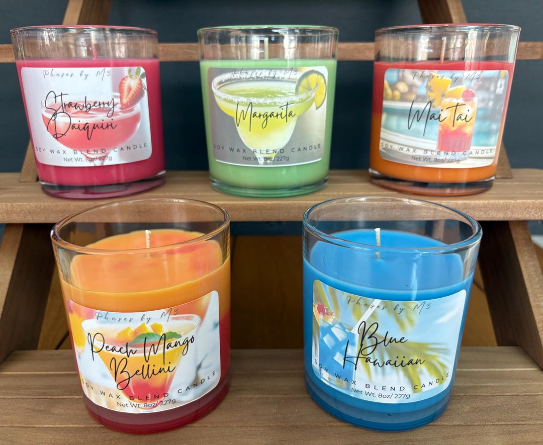 Summer Cocktail Collection Handmade Soy Candles & Wax Melts: Peach ...