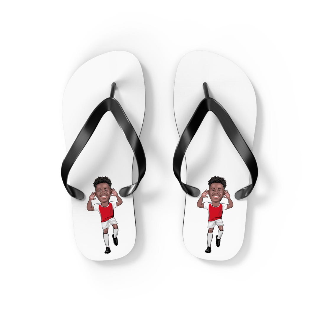 Bukayo Saka Arsenal Flip Flops - Etsy