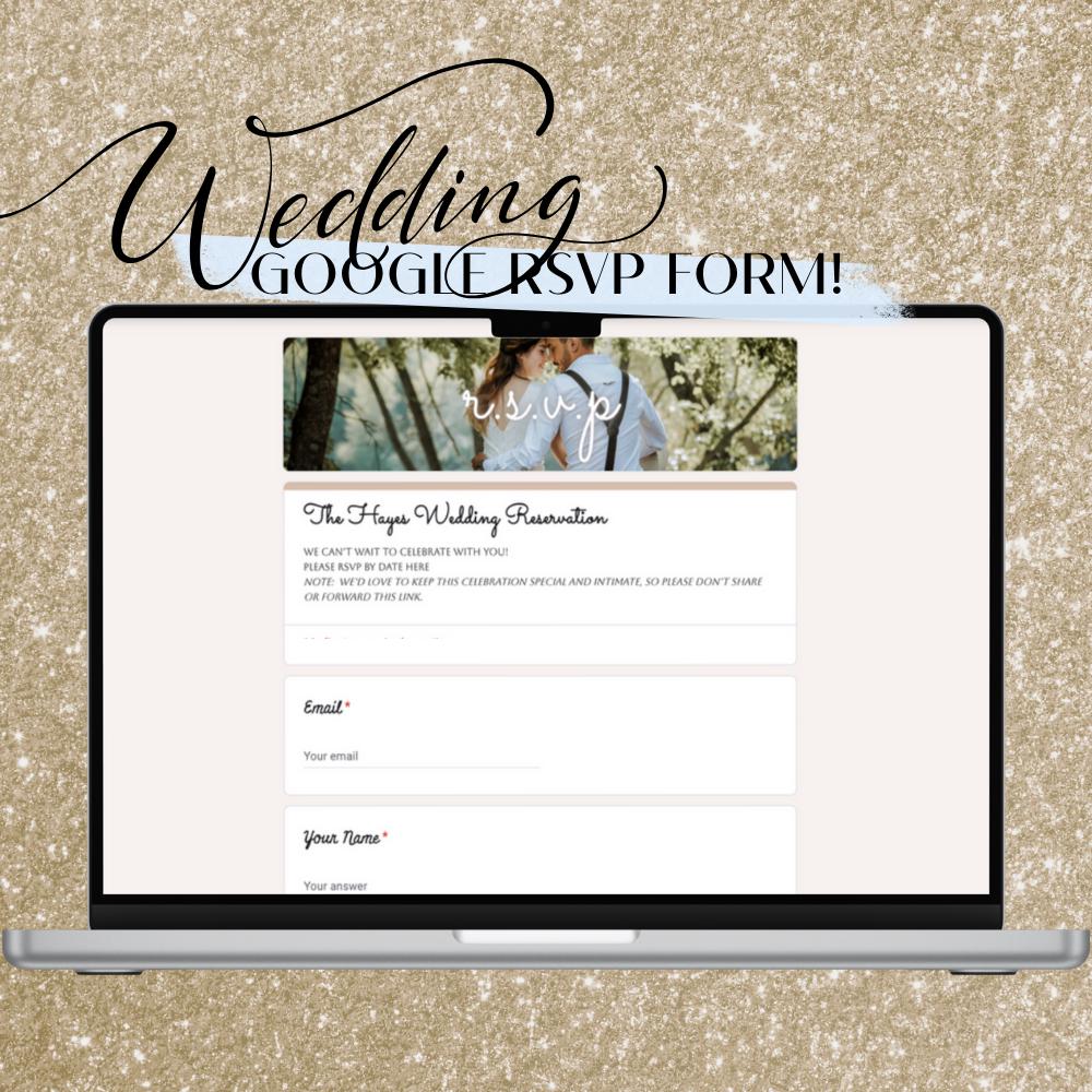 Modern Wedding RSVP Form: Google & Canva Template With Photo (digital ...