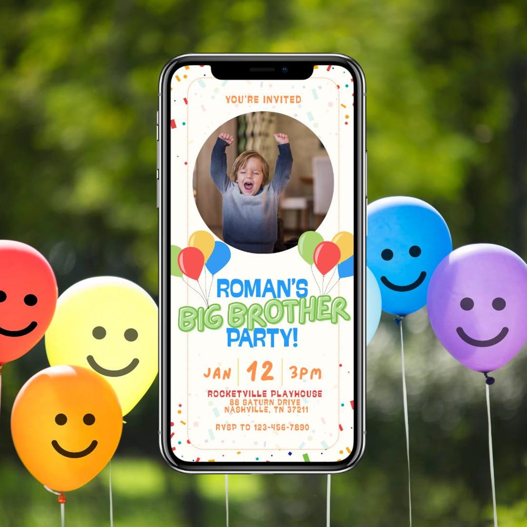 I'm A Big Brother Themed Party Theme Sibling Celebration Instant ...