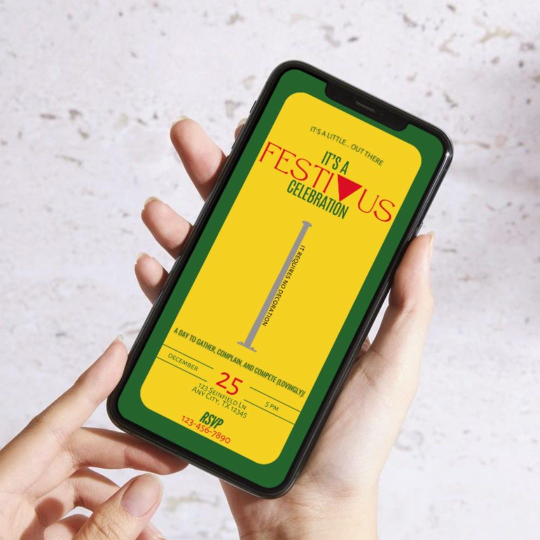 Festivus Editable Invitation Template Printable Invite for Holiday ...