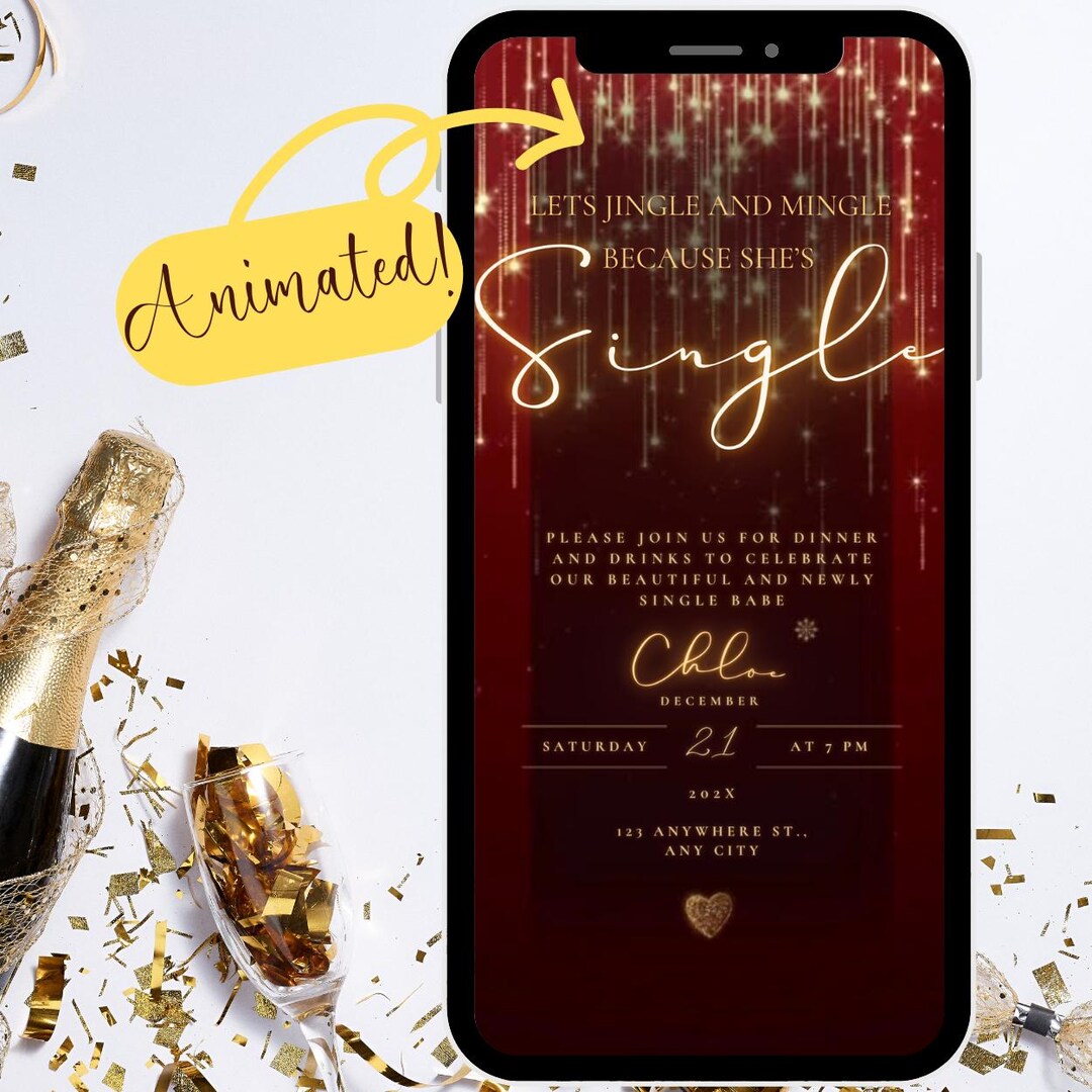 Holiday Divorce Party Invitation Digital Invite Breakup Celebration ...