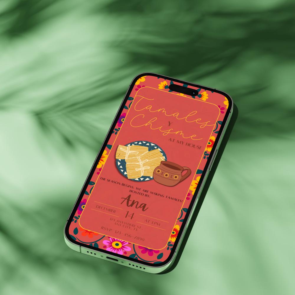 Tamale Season Party Invite Editable Fiesta Invitation Tis the Season ...