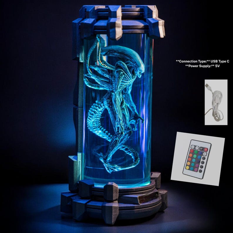 Custom Xeno.morph Lamp, Ali.en Epoxy Lamp, Custom Anime Night Light ...