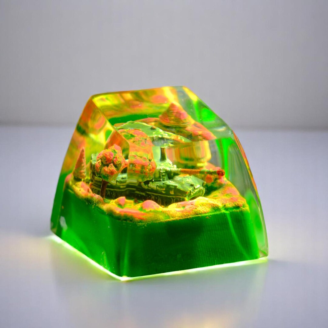 Tank Artisan Keycap Resin Craft – Custom Mechanical Keyboard Accessory ...