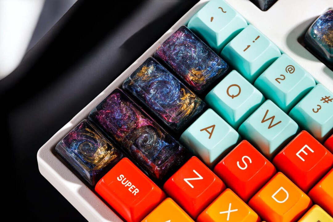 Keycaps Galaxy Artisan,custom Artisan Keycaps,keycap Anime Cute,galaxy ...