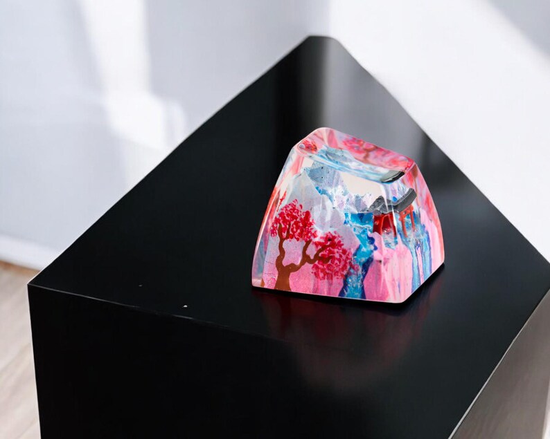 Keycap Cherry Blossom,keycap Torii Gate Natute Artisan,custom Handmade ...