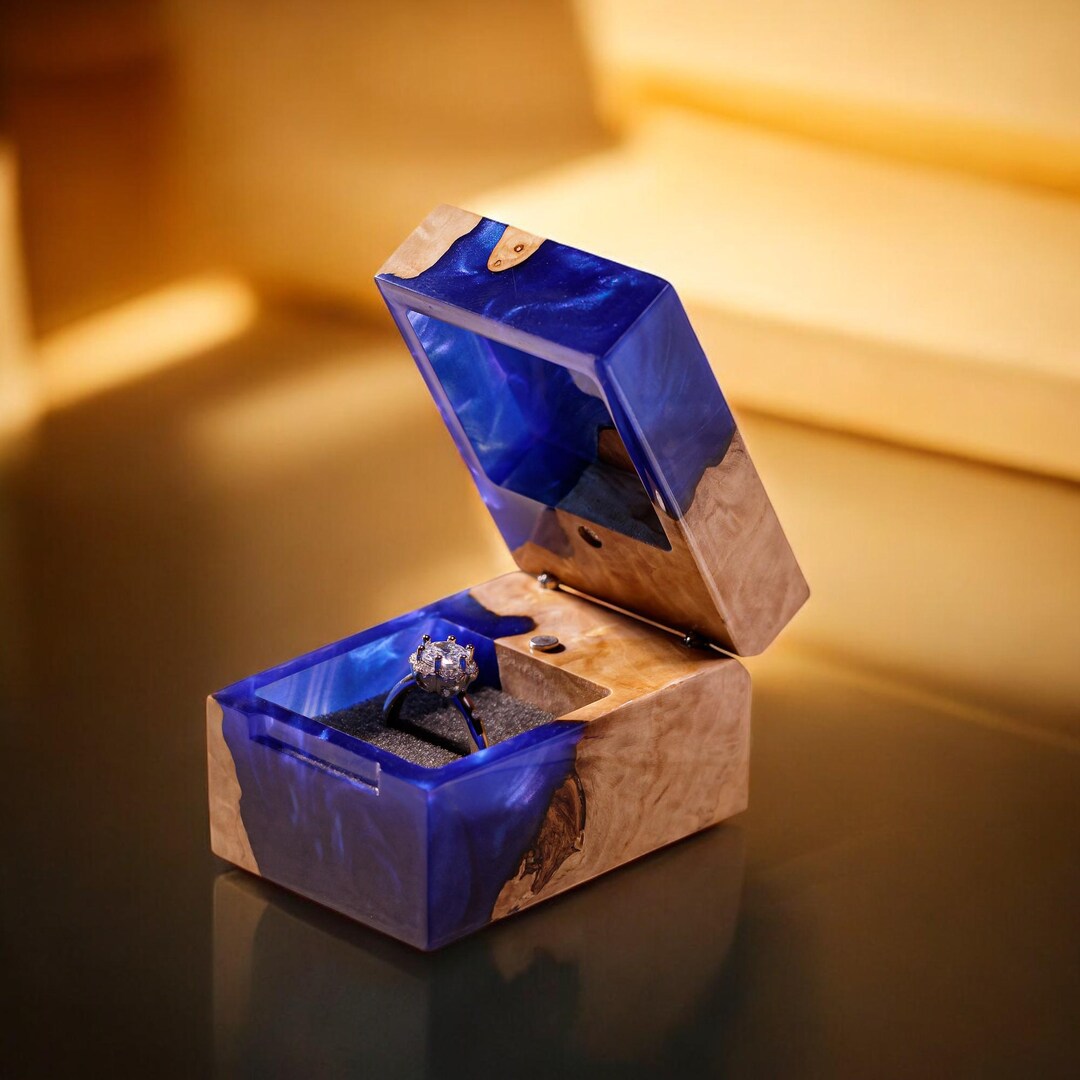 Personalized Wedding Ring Box | Custom Wood Ring Holder | Engagement ...