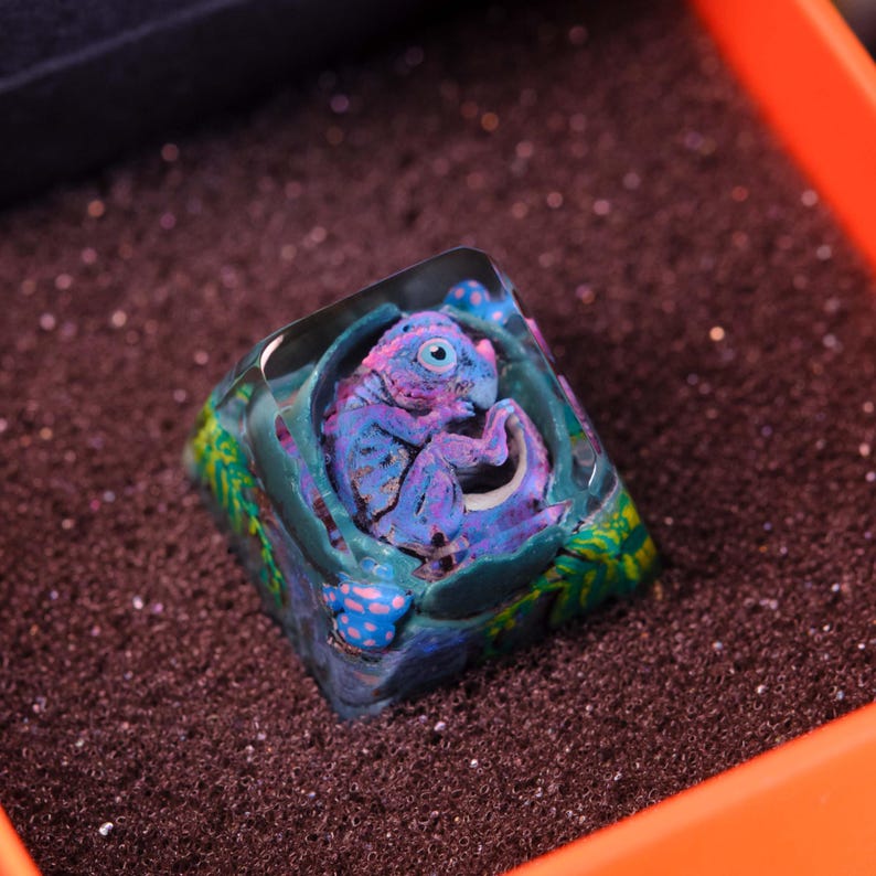 Dinosaur Artisan Keycap – Handmade Resin Dino Keycap – Custom SA ...