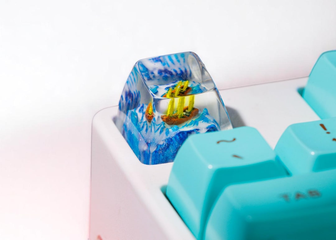 Handmade Resin Sailboat Keycaps – Ocean Exploration Theme Art ...