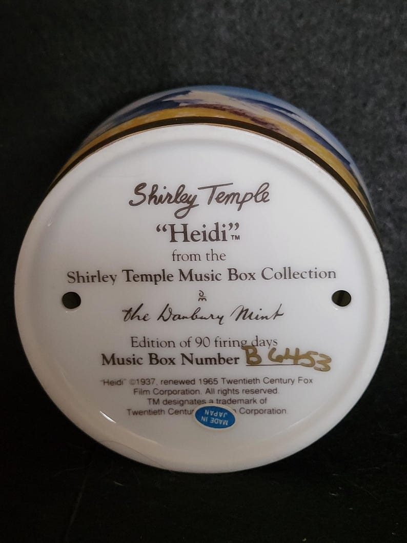 Shirley Temple Music Box Collection by Danbury Mint. - Etsy