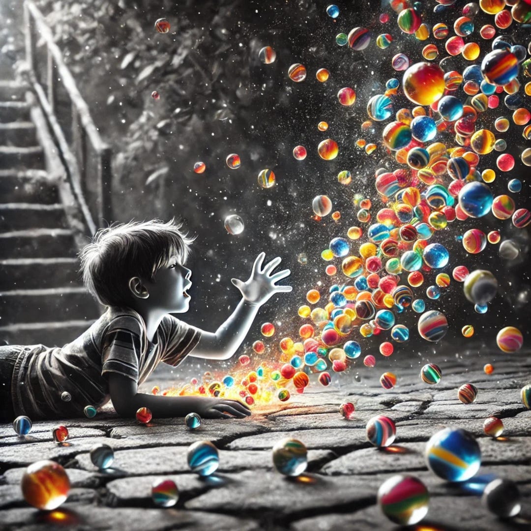 Colored Marble Art Print, Magical Marble Art, Marbles Artwork ...