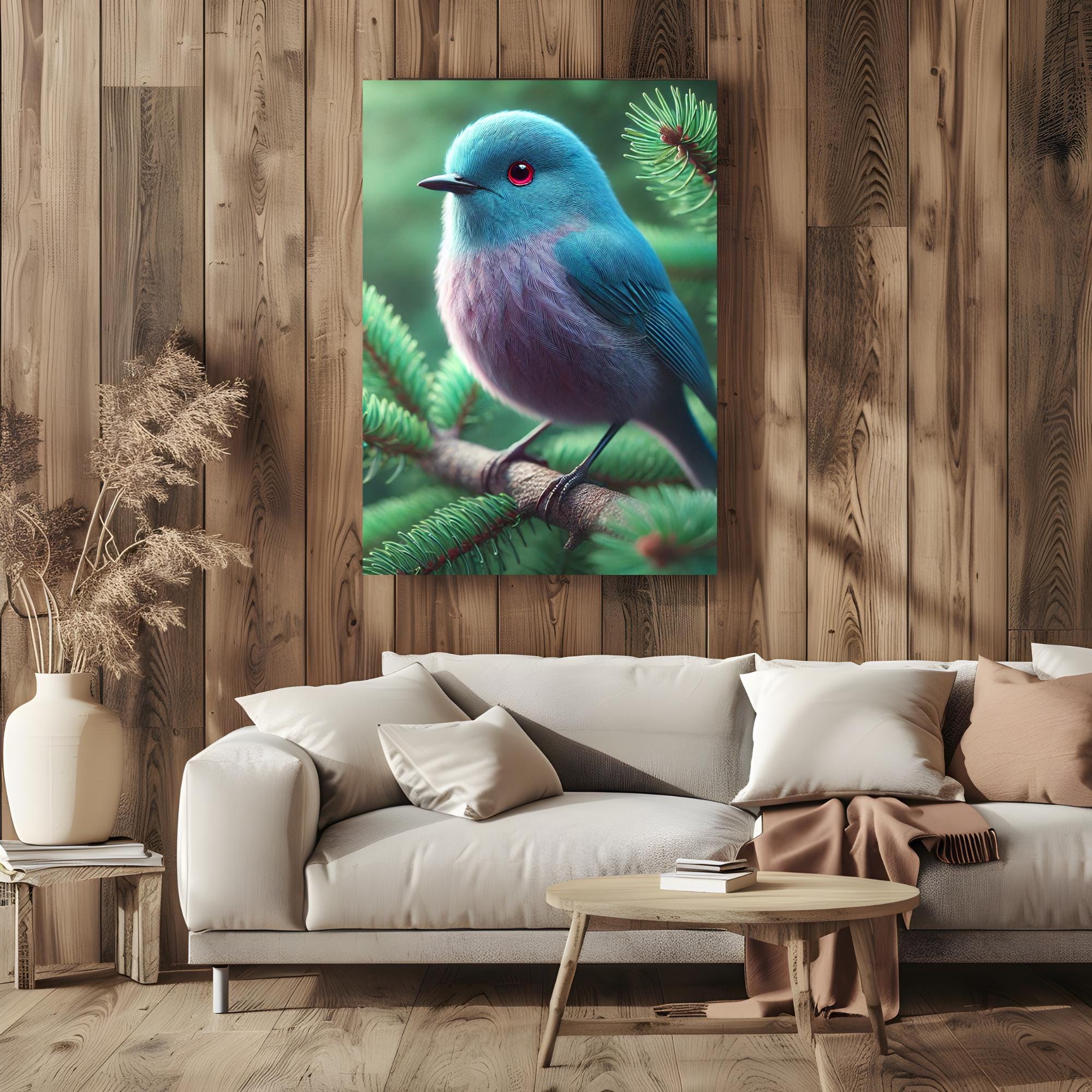 Blue Bird Art Print, Realistic Bird Art, Wildlife Photography ...