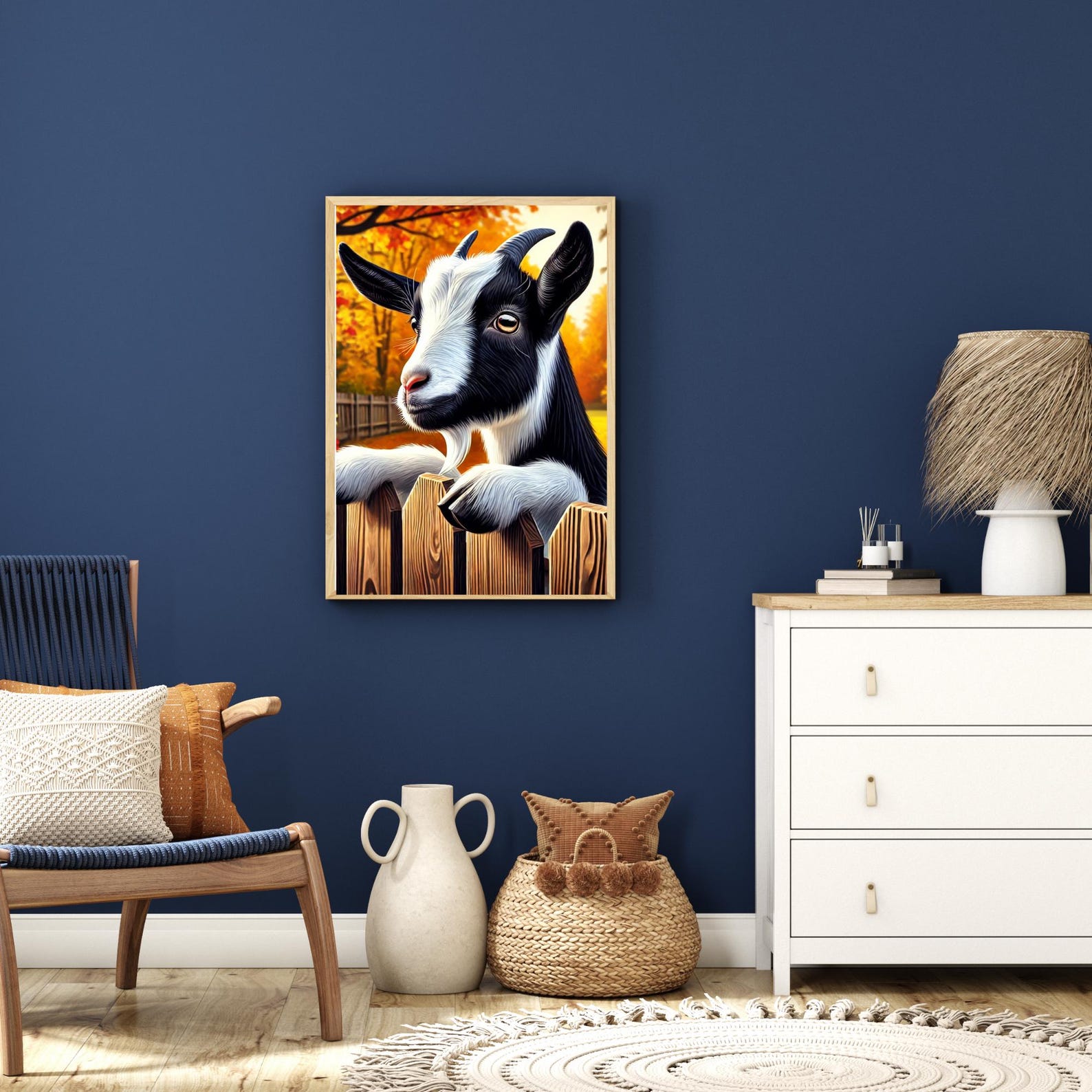 Goat Art Print, Farmhouse Decor, Animal Wall Art, Rustic Home Decor ...