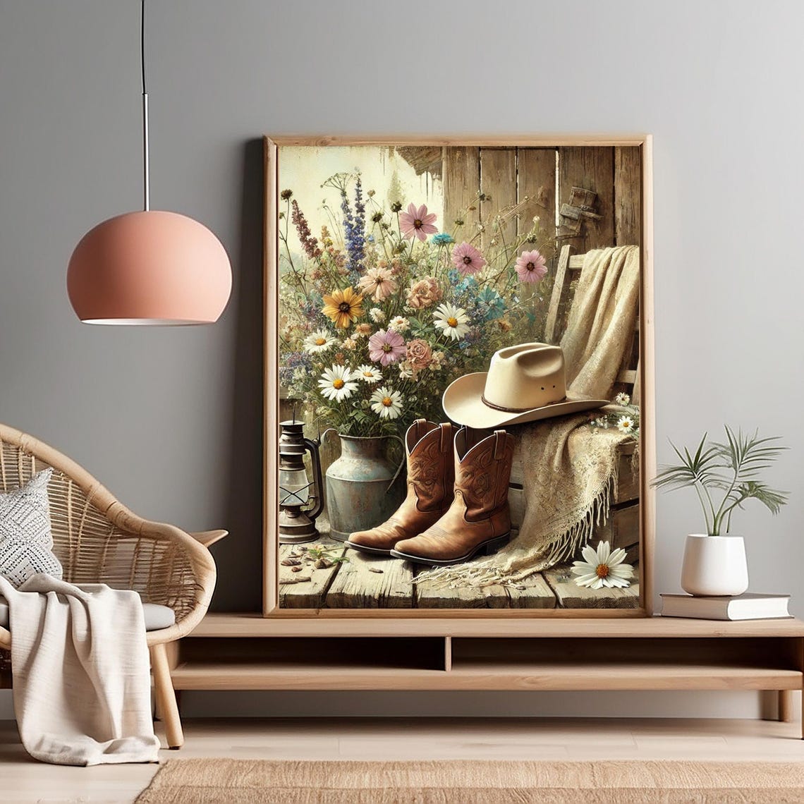 Rustic Farm Art Print, Country Wall Art Print, Rural Lifestyle Art ...