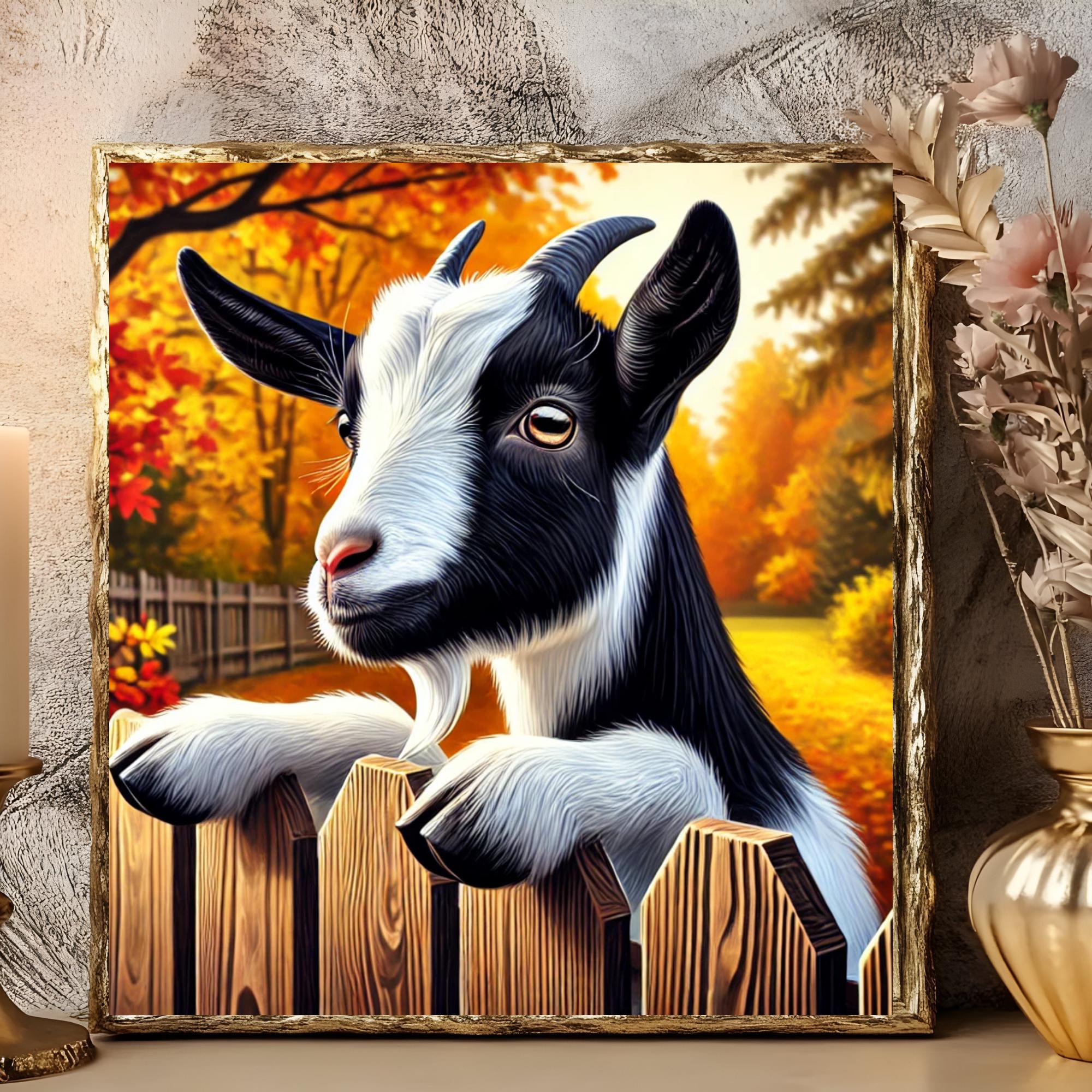 Goat Art Print, Farmhouse Decor, Animal Wall Art, Rustic Home Decor ...