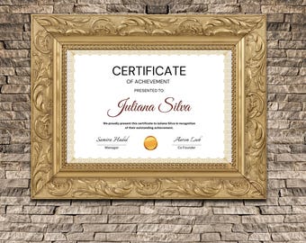 Certificate of Achievement, Editable Certificate, Award Certificate ...