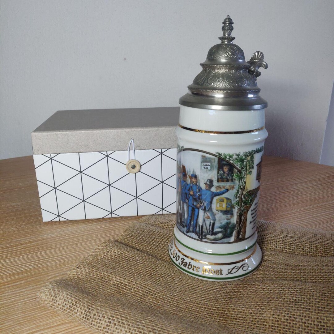 Porcelain Beer Stein – 500 Years of Postal Service Rastal 1990 ...