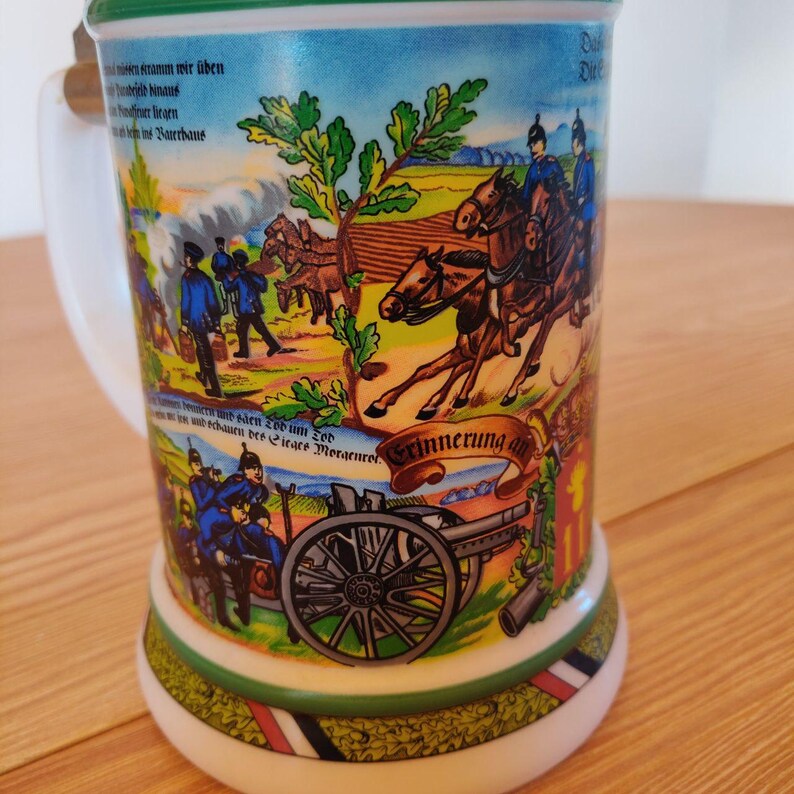 Collectible BMF West Germany Glass Beer Stein With Cannon Lid — Rare ...
