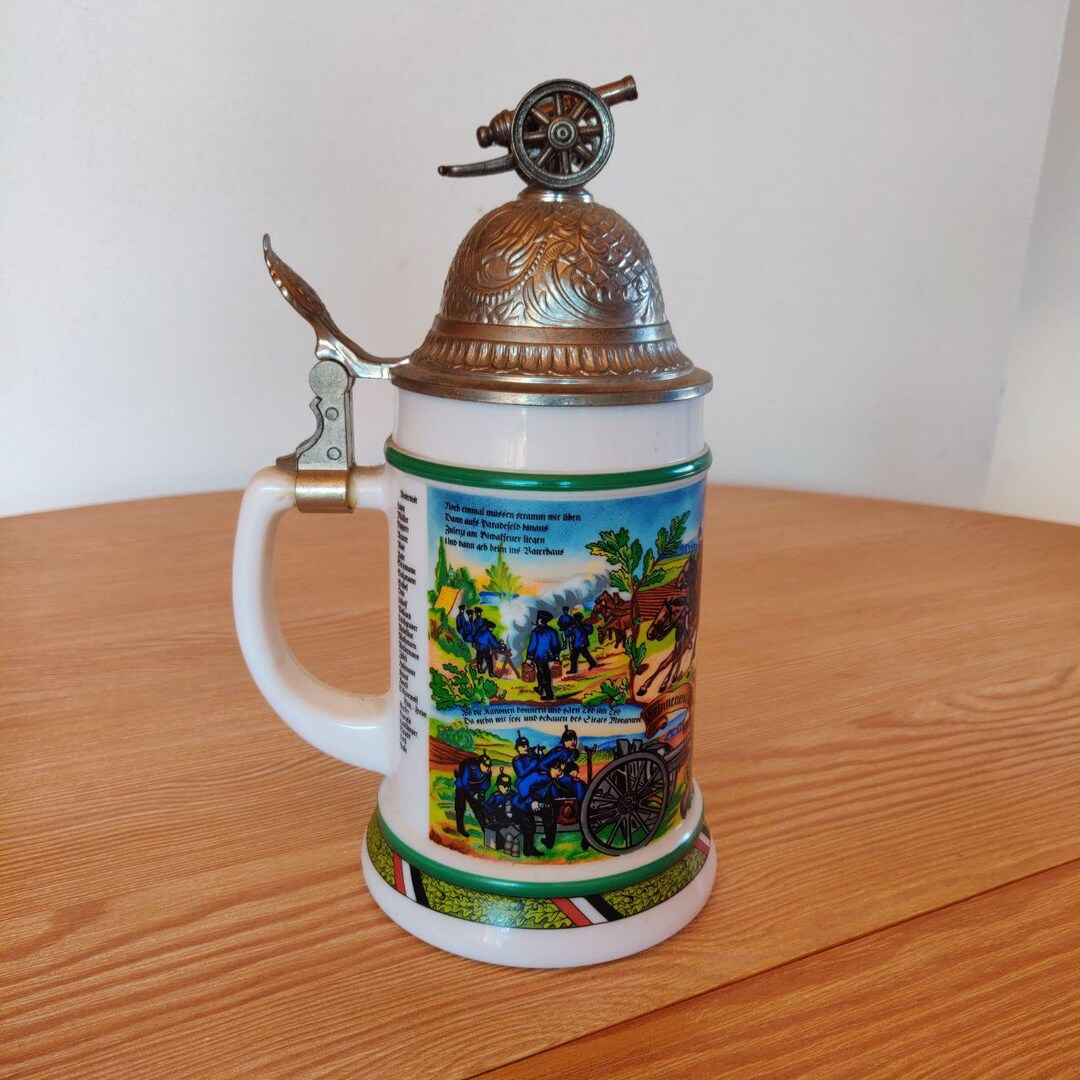 Vintage BMF Beer Stein: West Germany Pewter Lid, Military Theme - Etsy