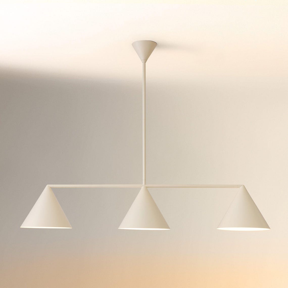 1950's Modern Brass Chandelier Warren Linear Sputnik Chandelier Urchin ...