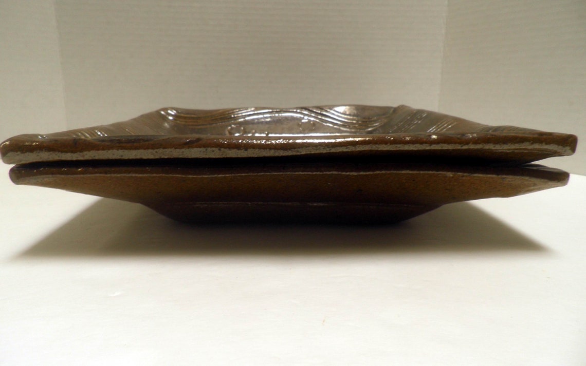 Set of 2 Handmade Stoneware Serving Dishes Square Dishes - Etsy
