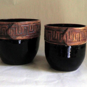 Set of 2 Stoneware Cachepots / Ceramic Vessels - Etsy