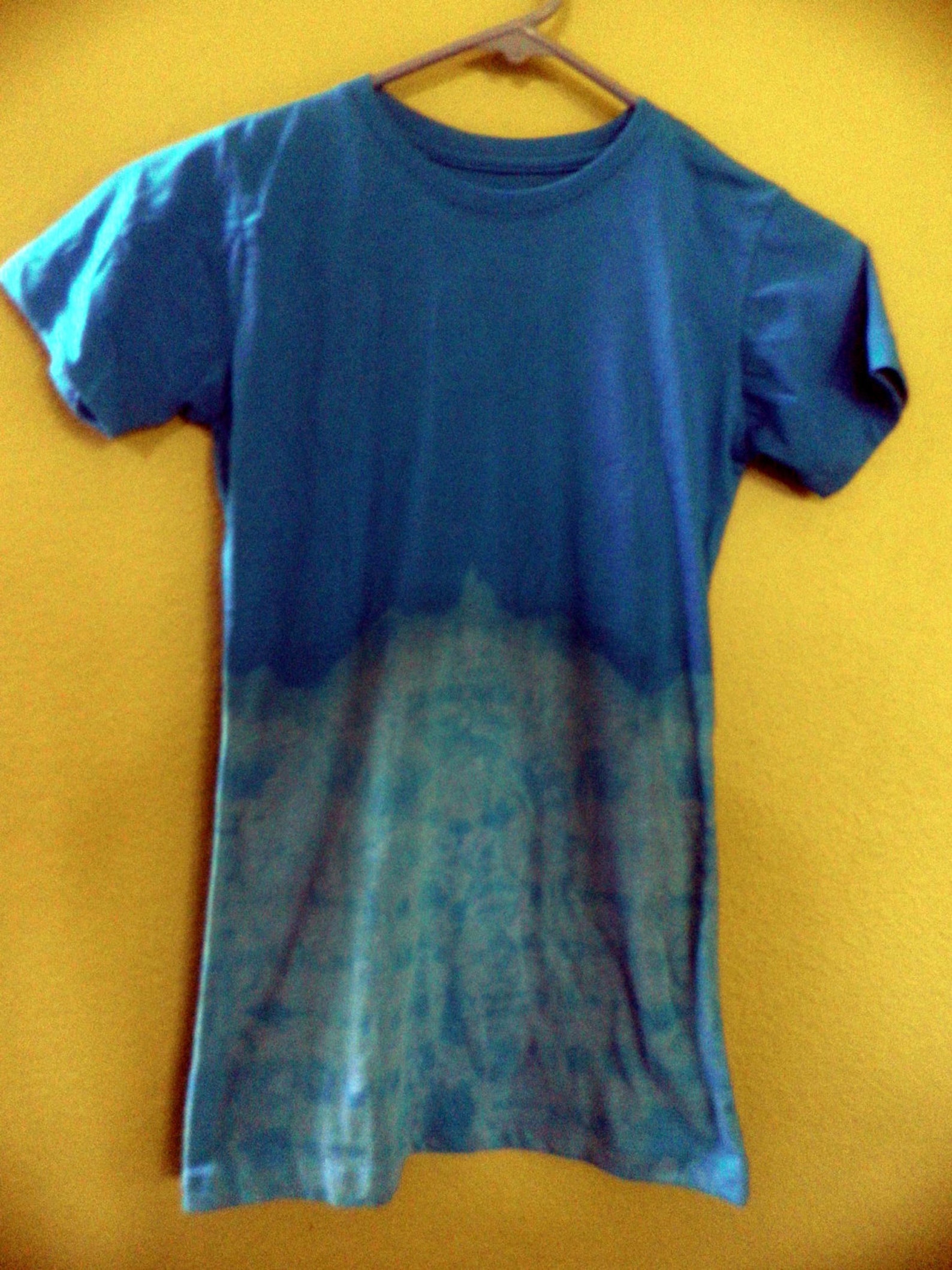 Muted TYE-DYE Fitted T Shirt Turquoise Blue and Light - Etsy