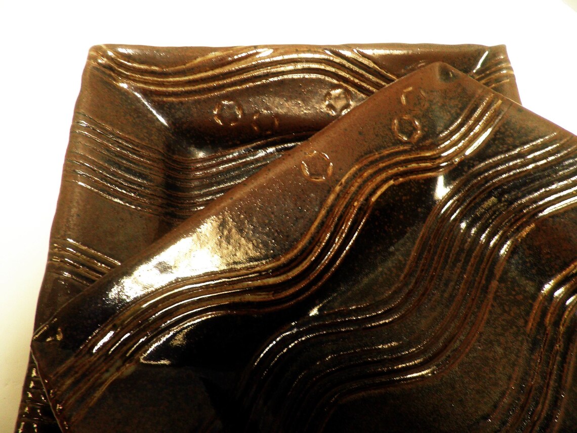 Set of 2 Handmade Stoneware Serving Dishes Square Dishes - Etsy