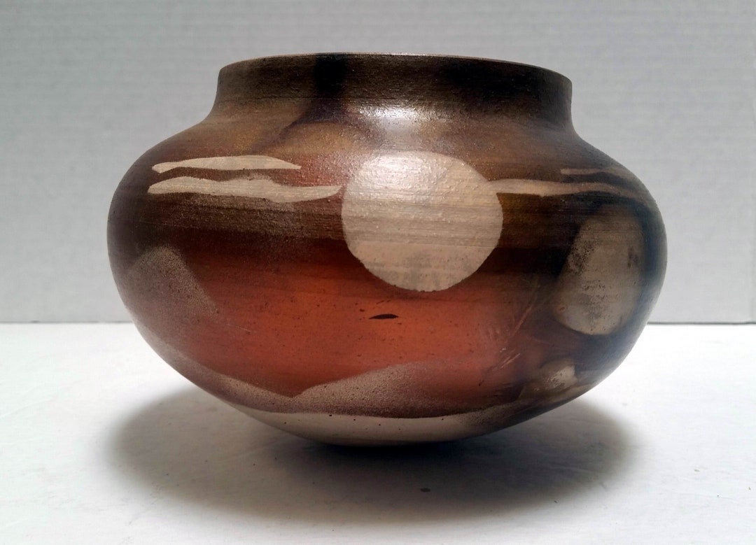 Lunar Eclipse Pit-fired Pot, Handmade Ceramics/pottery, Earthy Art ...