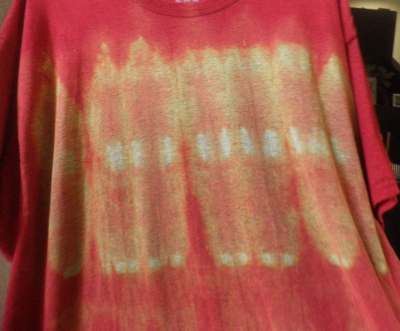 T-shirt Muted Tye-dye Size 3XL Red Golds and Greens - Etsy