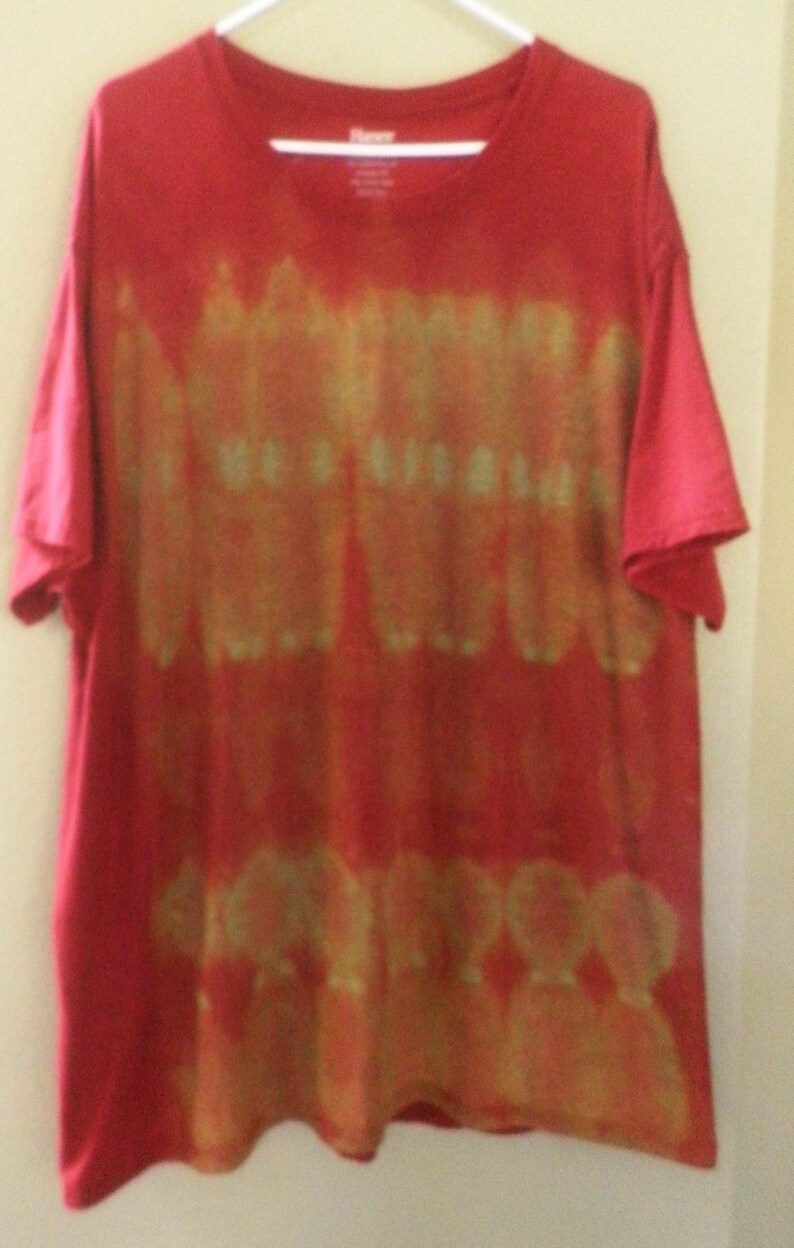 T-shirt Muted Tye-dye Size 3XL Red Golds and Greens - Etsy